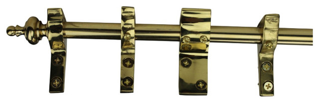 Cloth Rack Hanger Wall Mount Solid Brass 9FT Long with Bracket ...