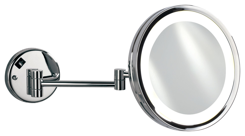 Empire 5X Magnification Wall-Mount 10" Lighted Makeup Mirror - Modern ...