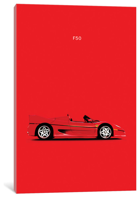 "Ferrari F50" by Mark Rogan, Canvas Print, 18x12x1.5" - Contemporary ...