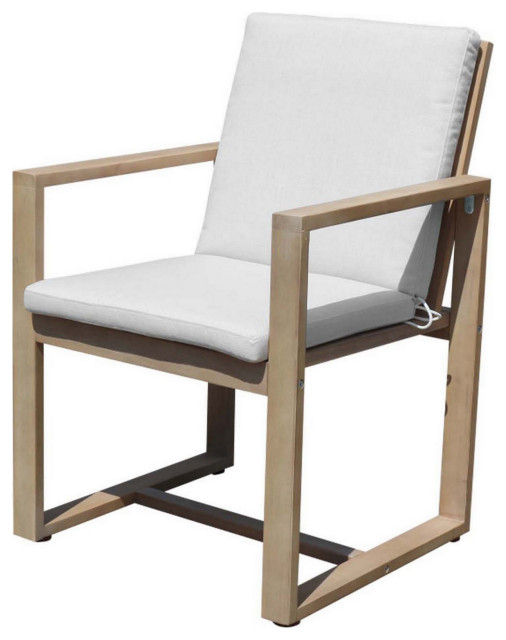 Benzara BM287824 Neji 24" Dining Chair, Natural Brown Eucalyptus Wood ...