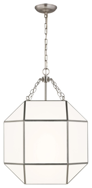 Morrison Medium Three Light Lantern, Brushed Nickel - Traditional ...