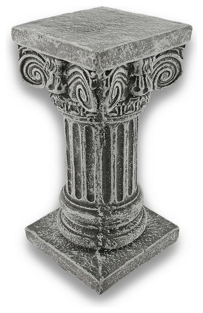 Solid Concrete Roman Pillar Mini Statue Pedestal - Traditional ...