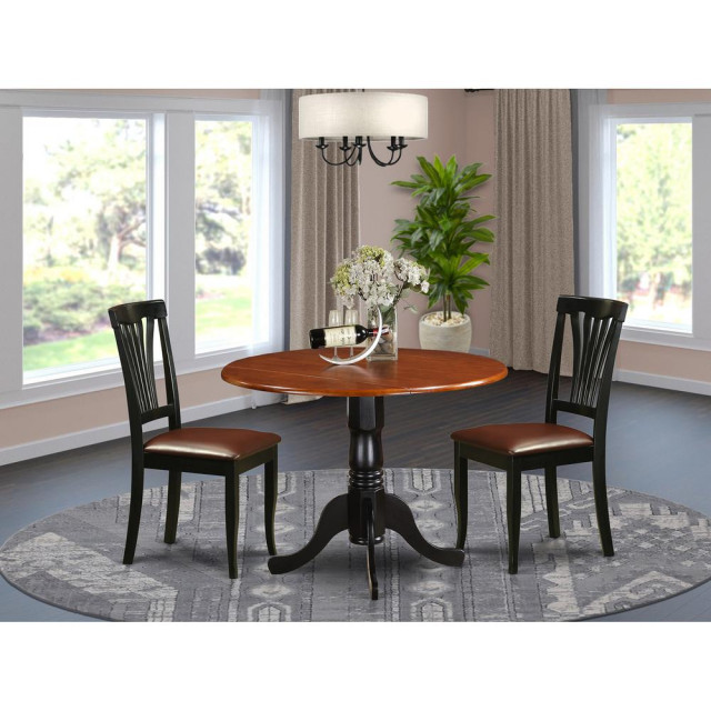 Holly Dining Table Set, 3 Pieces - Traditional - Dining Sets - by ...