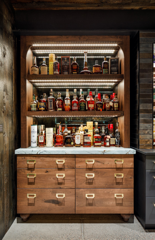 Orono Industrial Home - Modern - Home Bar - Minneapolis - by Pillar ...