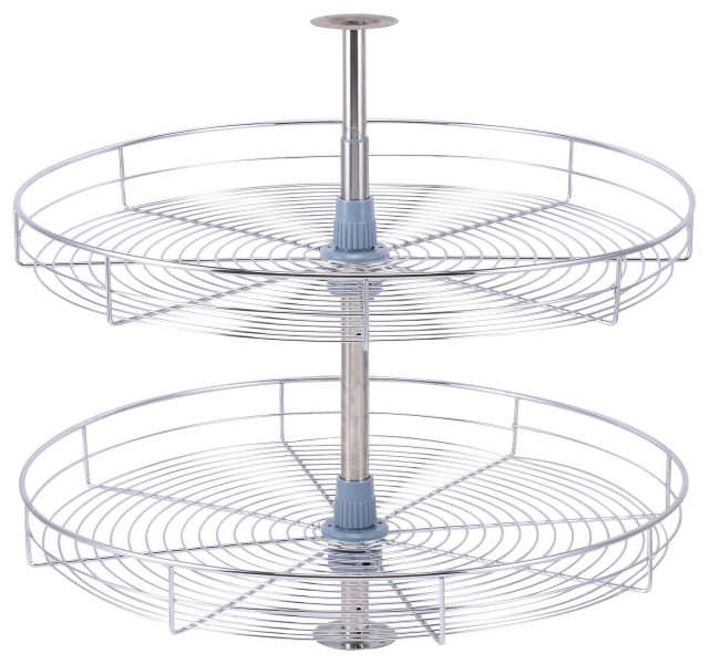 Dowell Lazy Susan, Stainless Steel, 18"D, 360 Degree Double Rack ...