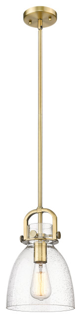 Newton Bell 1 Light 8" Stem Pendant - Transitional - Pendant Lighting ...