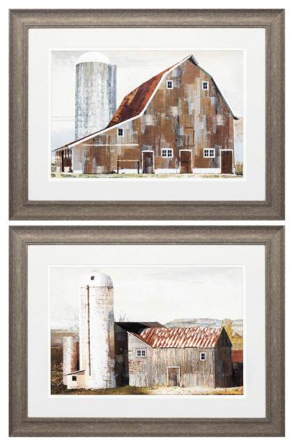 Barn Silo Artwork, 2-Piece Set - Farmhouse - Prints And Posters - by ...