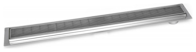 Offset Linear Drain, 40 Inch Side Outlet Linear Drain Complete Set ...