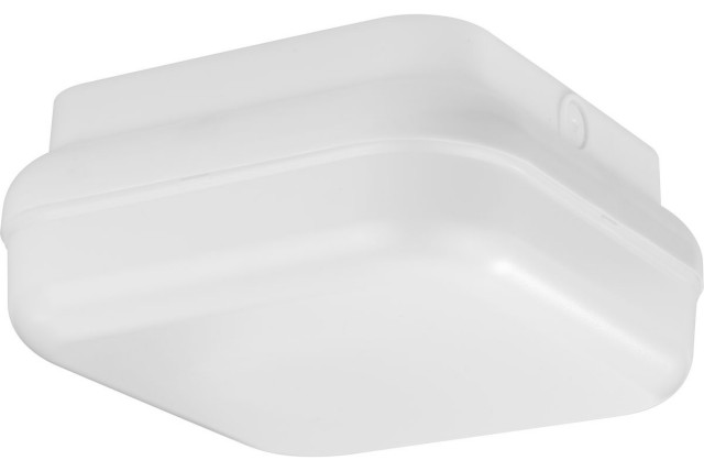 Hard-Nox Collection 1-Light White Polycarbonate Shade Outdoor Wall ...