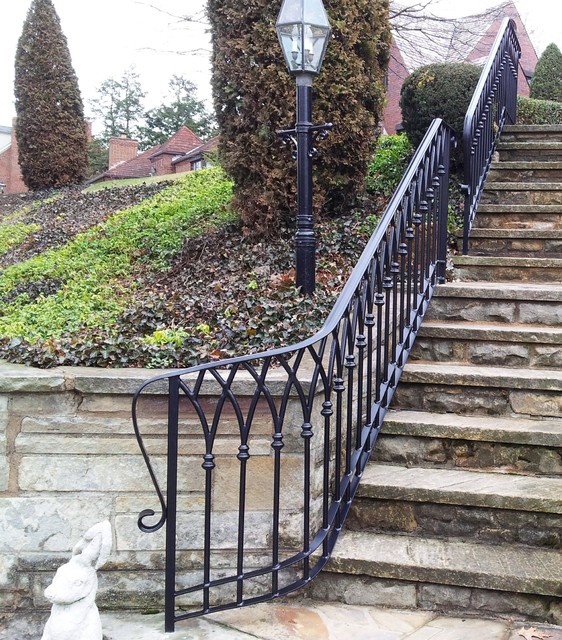 Gothic Arch Custom Forged Steel Railing