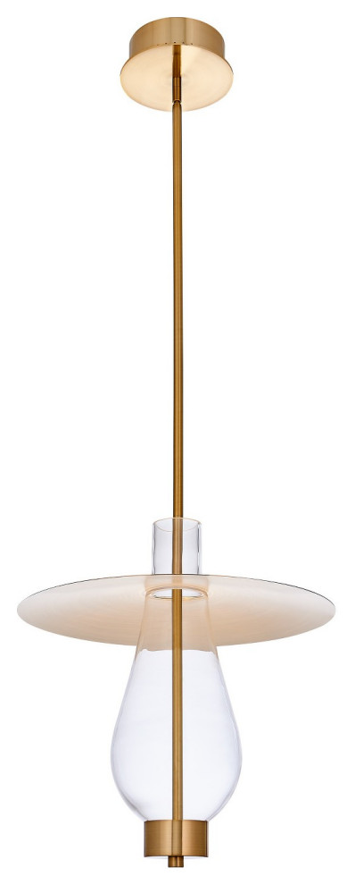 Hugo LED Pendant in Winter Brass - Transitional - Pendant Lighting - by ...