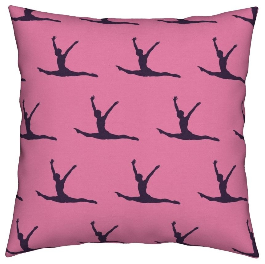 Gymnast Sports Girl Gymnastics Ballet Abstract Throw Pillow ...