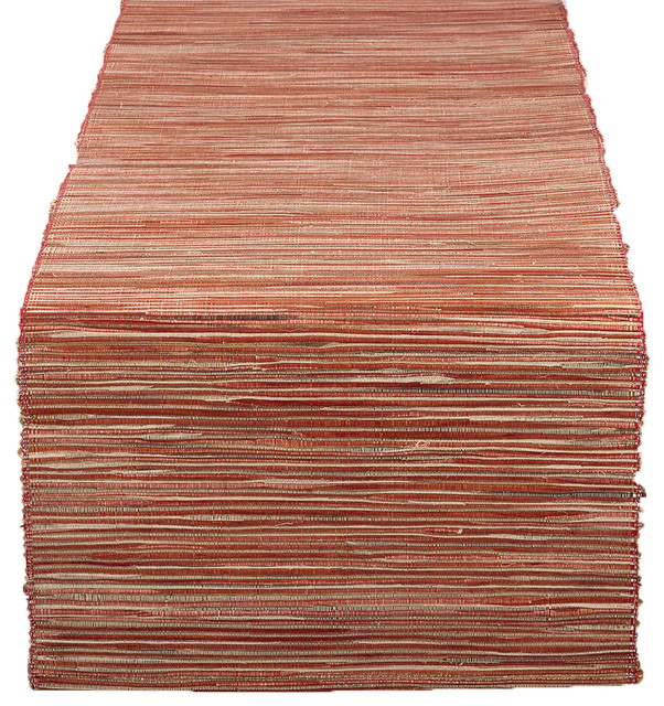 Shimmering Woven Nubby Texture Table Runner - Contemporary - Table ...