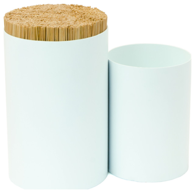 Cylinder Utensils Holder Set, Wireworks Knife and Spoon - Contemporary ...