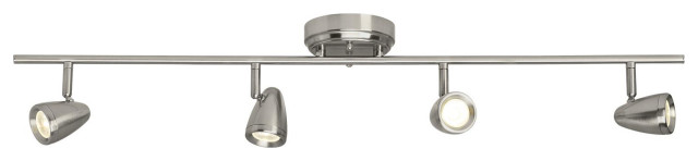 Talida 4-Light LED Track Light, Brushed Nickel - Transitional - Track ...