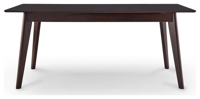 Dining Table, Rectangular, Wood, Drak Brown, Modern, Cafe Bistro ...