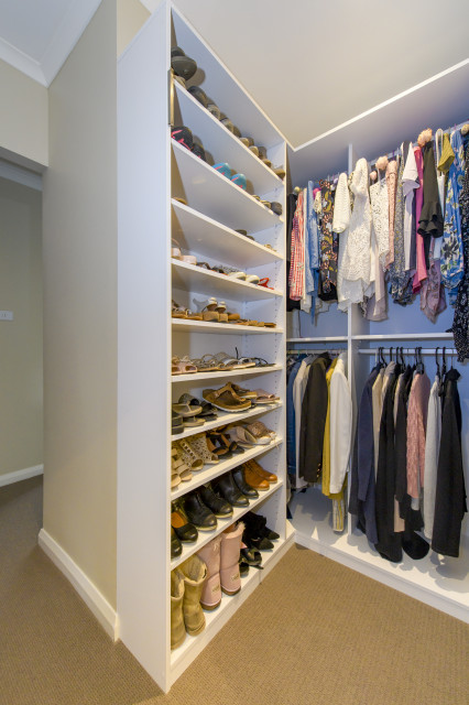 Walk In Wardrobe in Polytec Crisp Legato - Contemporary - Wardrobe ...