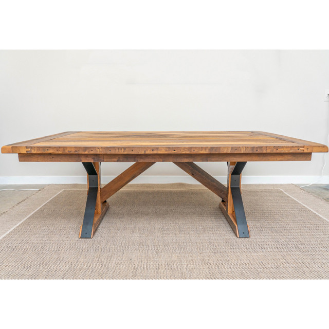 Lexington Extendable Reclaimed Wood Dining Table, 48"x102" - Rustic ...