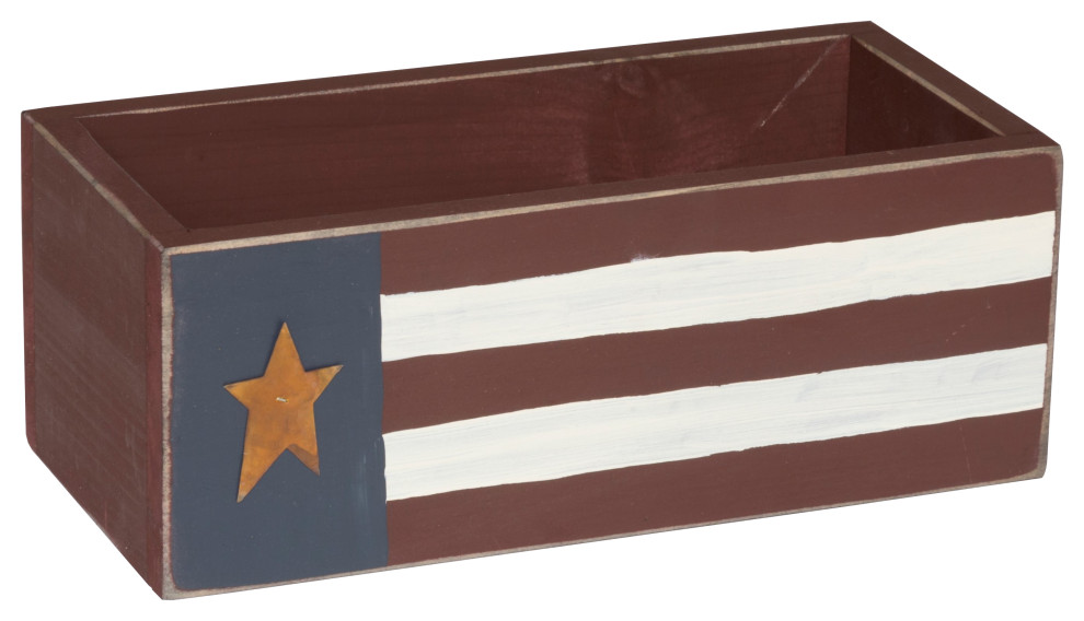 Farmhouse Patriotic Toolbox - Contemporary - Storage Bins And Boxes ...