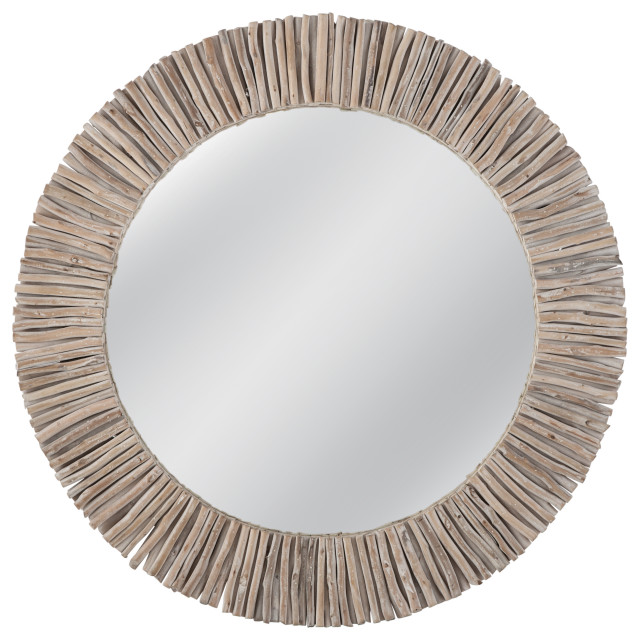 Splay Wall Mirror - White-Washed - Beach Style - Wall Mirrors - by ...