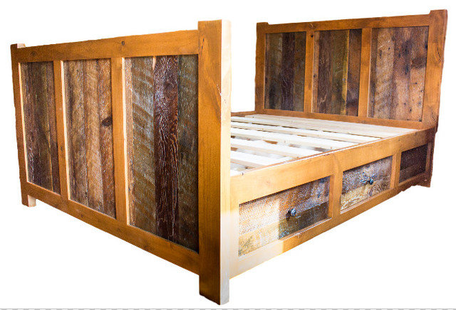 Rustic Platform Queen Bed - Rustic - Platform Beds - by Brushbacks ...