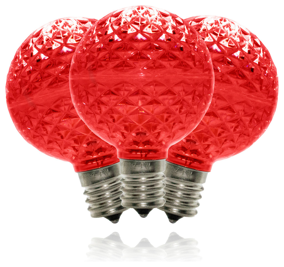 G50 Red Retrofit Bulb, E17 Base, 5 Internal LED Chip - Contemporary ...