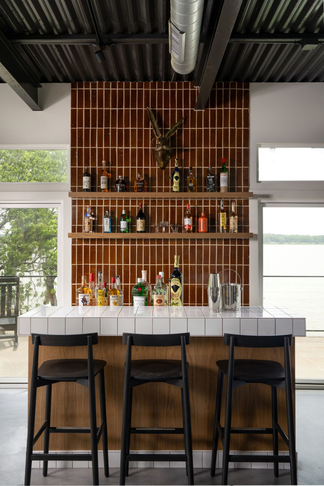 All Hands On Deck Lake House - Beach Style - Home Bar - Dallas - by J ...