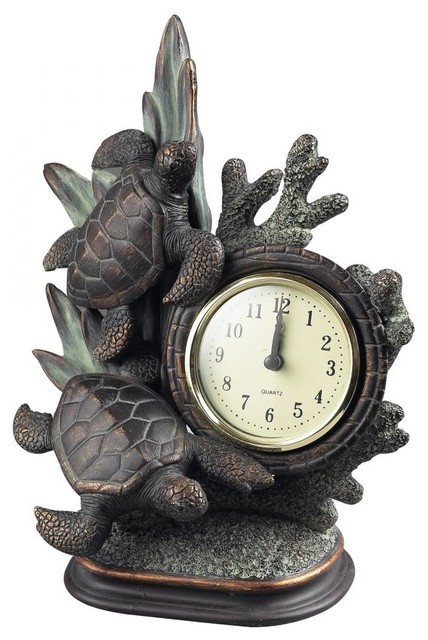 Swimming Turtle Clock - Beach Style - Desk And Mantel Clocks - by ...