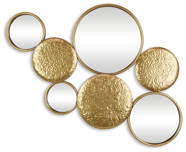 Golden Multi Level Wall Mirror - Contemporary - Wall Mirrors - by ...