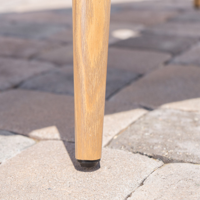 Delphi Outdoor Multi-Brown Wicker Rectangular Dining Table - Tropical ...