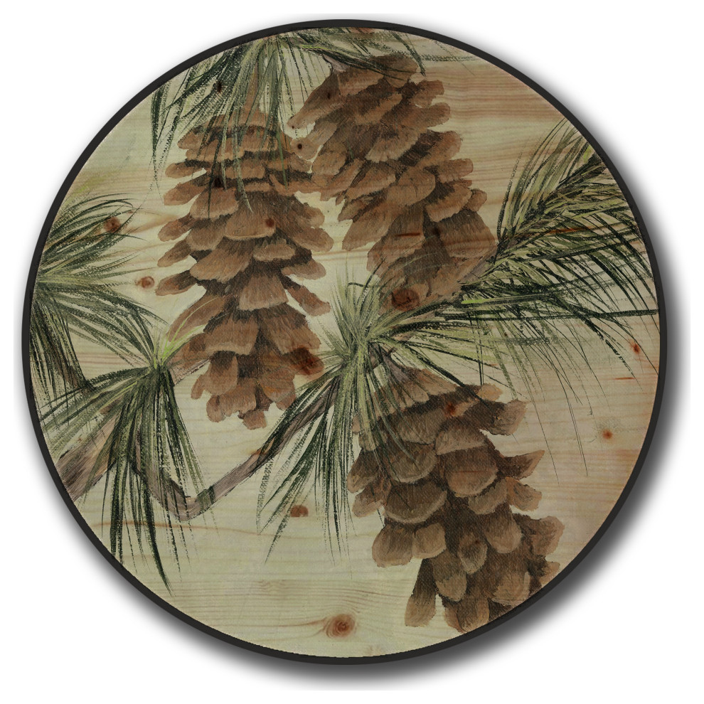 Lazy Susan, Pine Cone New, 18" Diameter - Rustic - Pantry And Cabinet ...