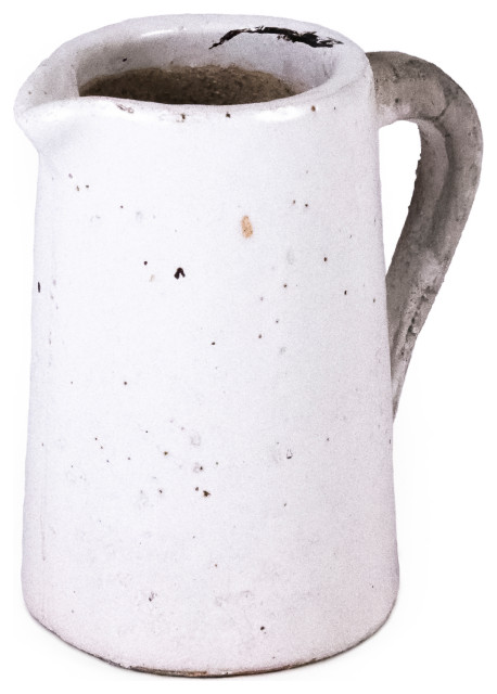 Small White Pitcher - Farmhouse - Pitchers - by Zentique, Inc. | Houzz