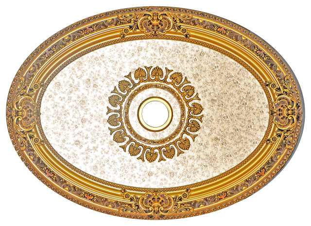 Artistry Lighting, Oval 43"x32" Antique Gold Ceiling Medallion (ART0811 ...