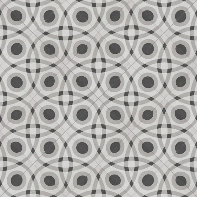 Twenties Circle Mini Ceramic Floor and Wall Tile, Sample - Contemporary ...