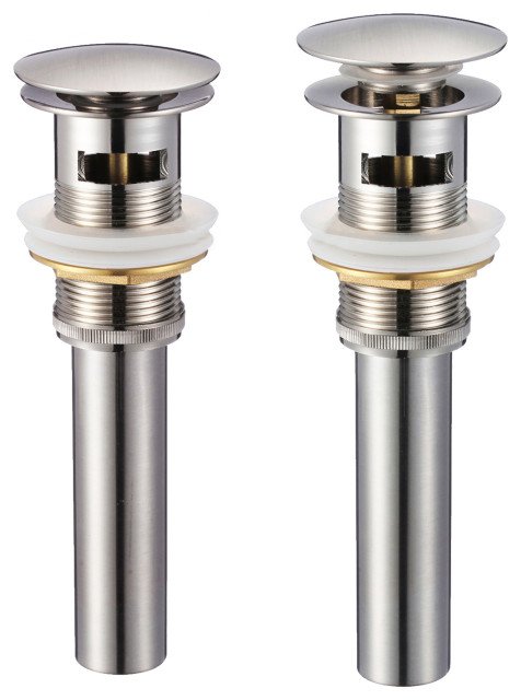 Solid Brass Pop-Up Drains With Overflow with J-Shaped P-Traps ...