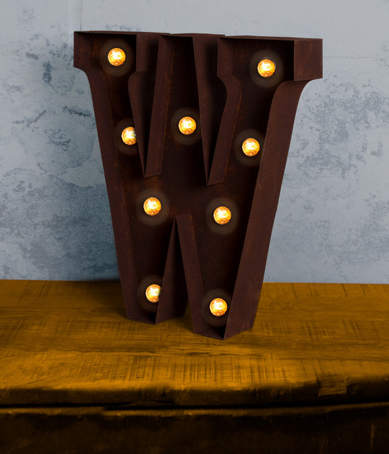 Vintage Retro Lights and Signs Letter "W" - Contemporary - Novelty ...