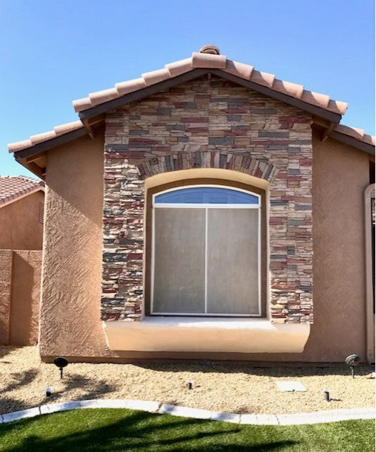 Ted’s Desert Sunrise Stacked Stone Exterior Accents - Exterior - Denver ...