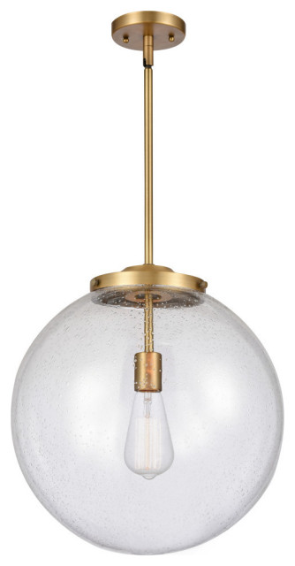 Beacon 1-LT 16" Pendant 221-1S-BB-G204-16, Brushed Brass - Contemporary ...