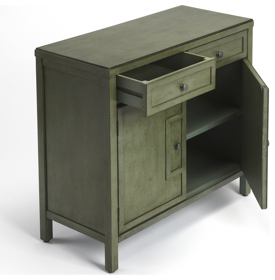 Imperial Green Console Cabinet - Farmhouse - Accent Chests And Cabinets ...