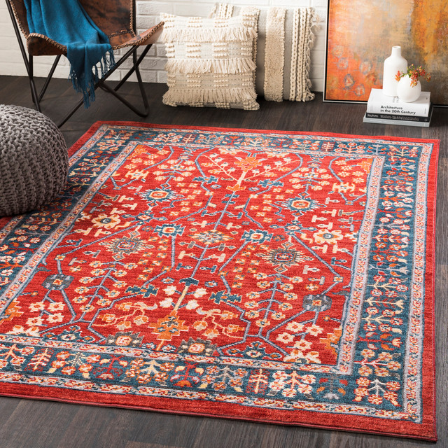 Machine Woven Patina Area Rug PIA-2302, 2'x3' - Mediterranean ...