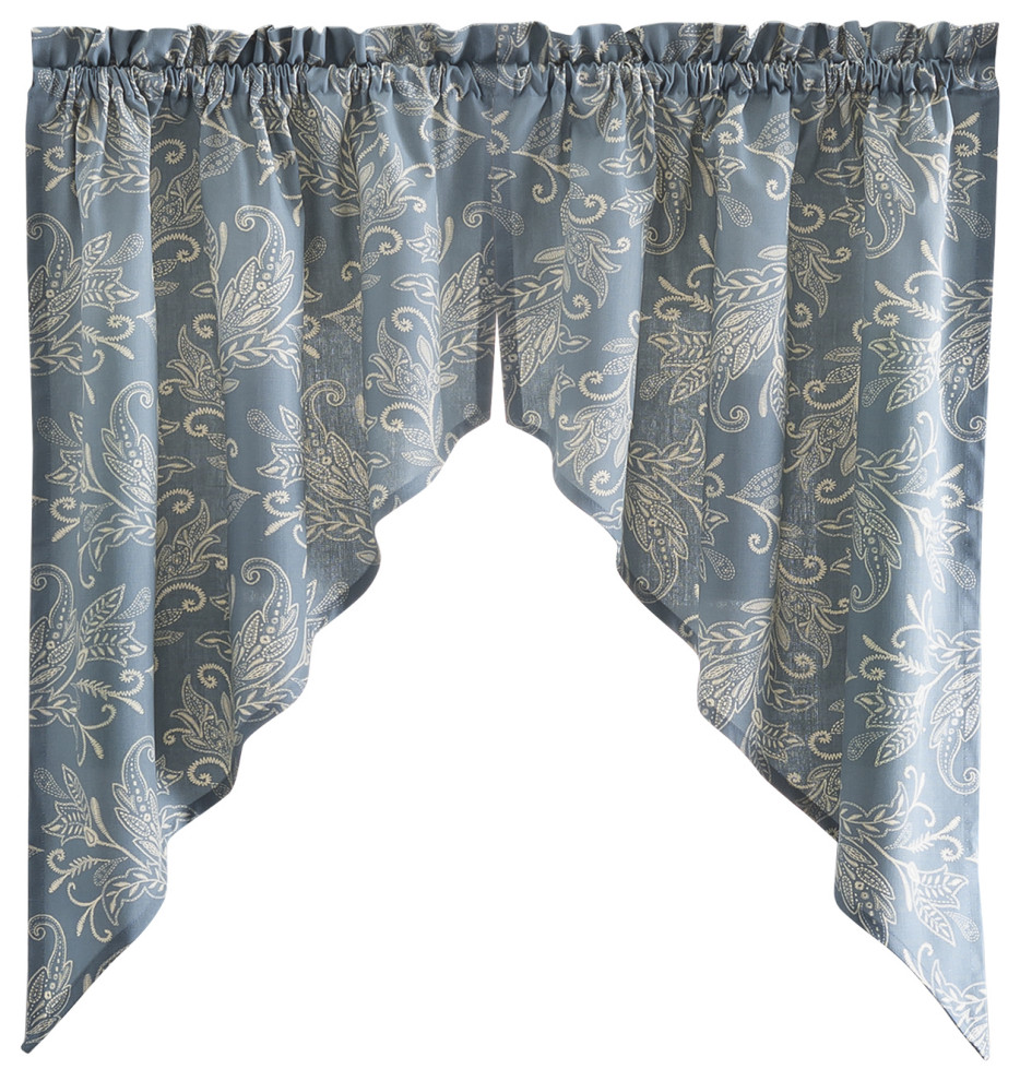 Lexington Leaf Tailored Swag - Contemporary - Valances - by Ellis ...