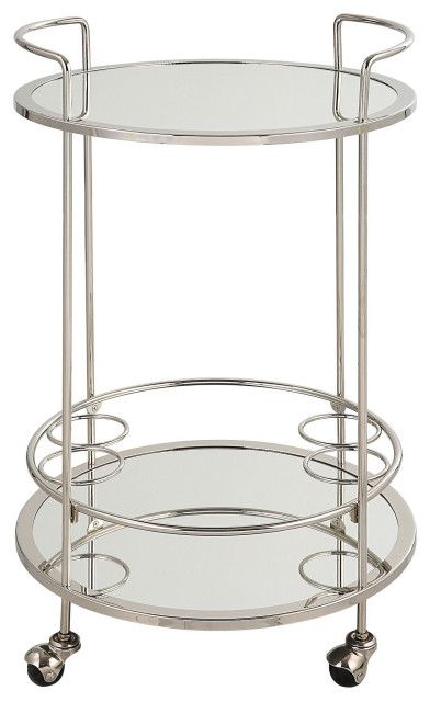 Uttermost Spritz Chrome Bar Cart - Contemporary - Bar Carts - by Hudson ...
