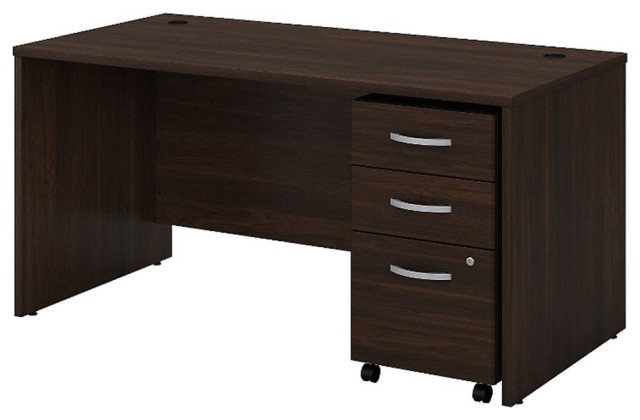Pemberly Row Engineered Wood 60W x 30D Office Desk with Drawers in ...