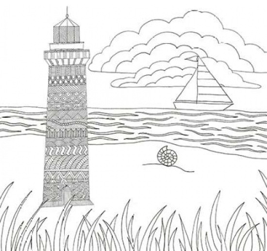 "Summer Lighthouse" Print, 24"x24" - Beach Style - Prints And Posters ...