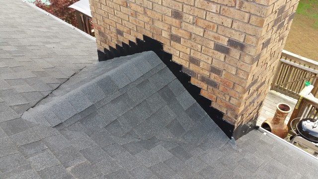 Building a Cricket behind a chimney. - Atlanta - by Nailed It Roofing ...