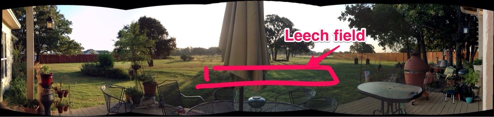 Septic leech field in the middle of my backyard