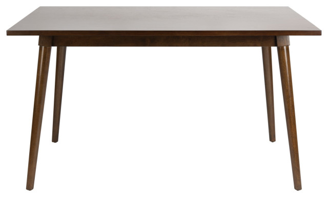 Contemporary Dining Table, Angled Legs With Spacious Rectangular Top ...