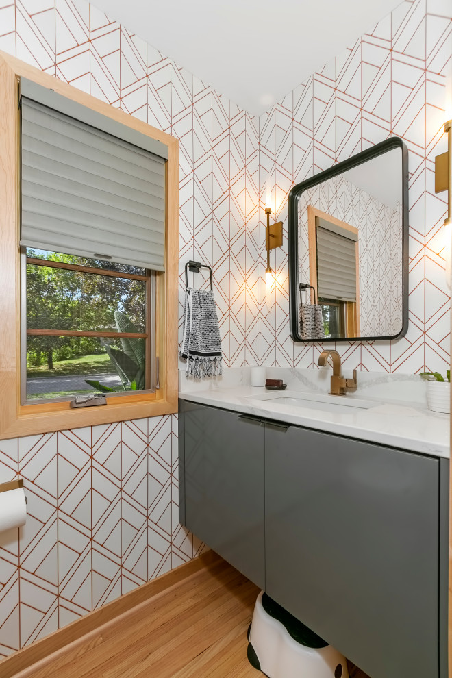 Mid Century/Transitional - Midcentury - Powder Room - Minneapolis - by ...