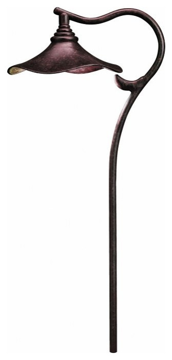 Nature Inspired Path and Spread Light in Aged Bronze Finish Curved ...