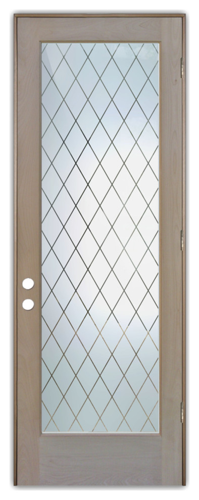 Front Door - Diamond Grid - Fiberglass Smooth - 30" x 80" - Book/Slab ...
